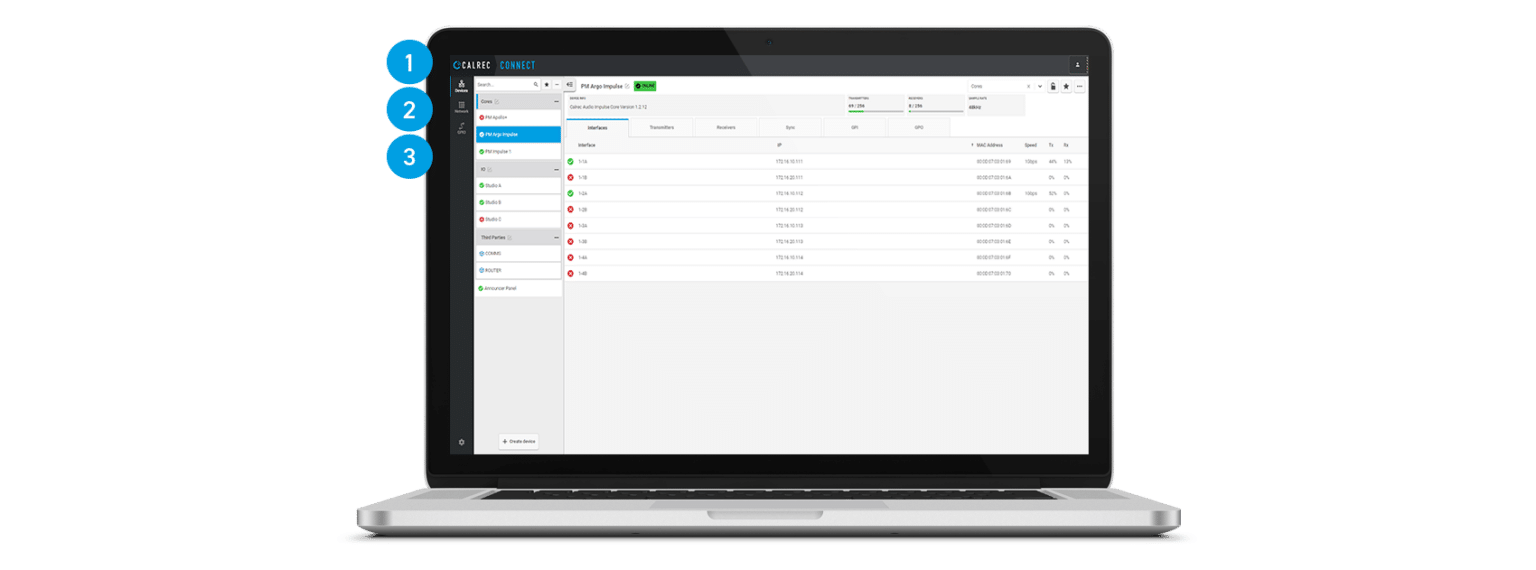 Connect (Stream Manager) | AoIP Network Management | Calrec